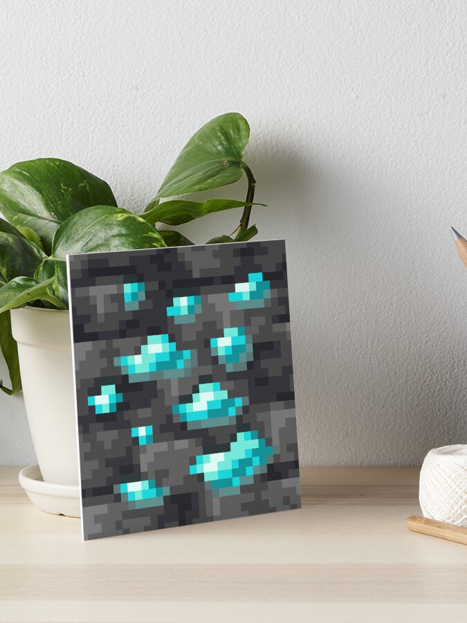 Minecraft Diamond Ore Pixel Art Grid All Ores Pixel Papercraft
