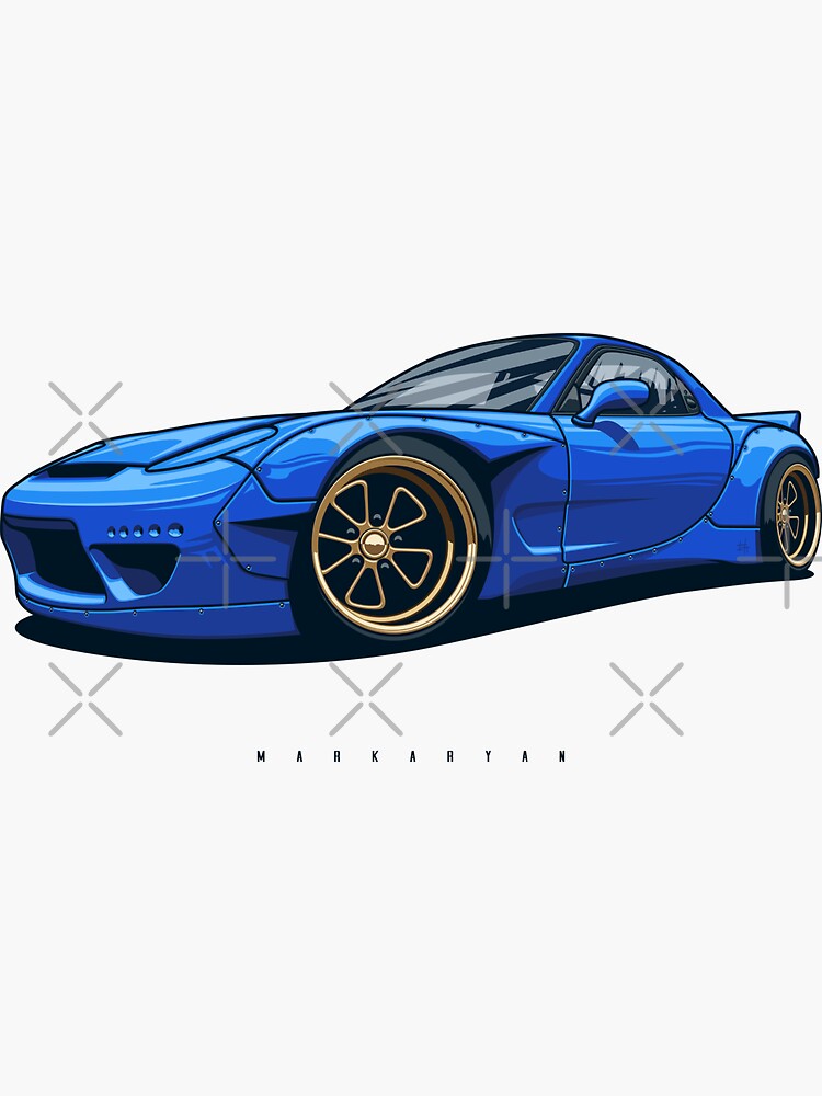 "RX7" Sticker for Sale by OlegMarkaryan | Redbubble