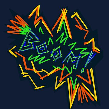 "BOOM! (Green and blue)" Sticker for Sale by Pidge Art | Redbubble