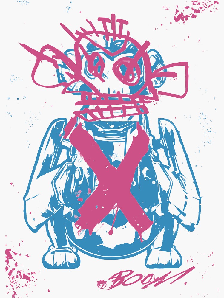 "Jinx Monkey Graffiti" Sticker for Sale by RussCrosby | Redbubble