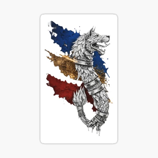 "Romanian Flag and Dacian Wolf" Sticker for Sale by VladisWorld | Redbubble