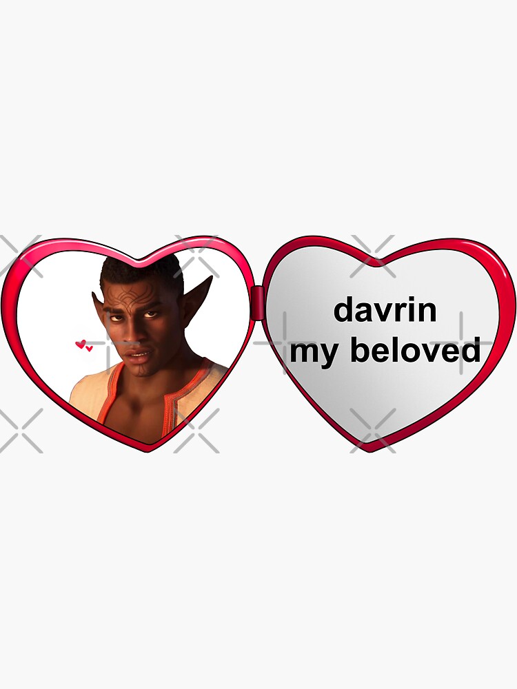 "Davrin My Beloved Dragon Age Meme" Sticker for Sale by MausHausArt ...