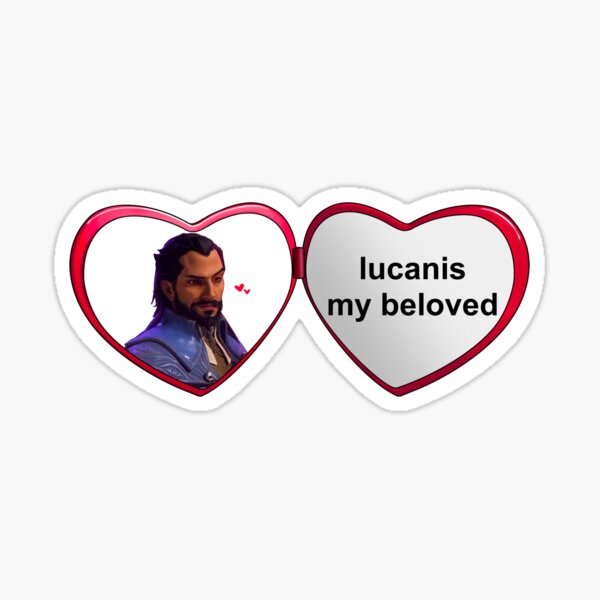 "Lucanis Dellamorte My Beloved Dragon Age Meme" Sticker for Sale by ...