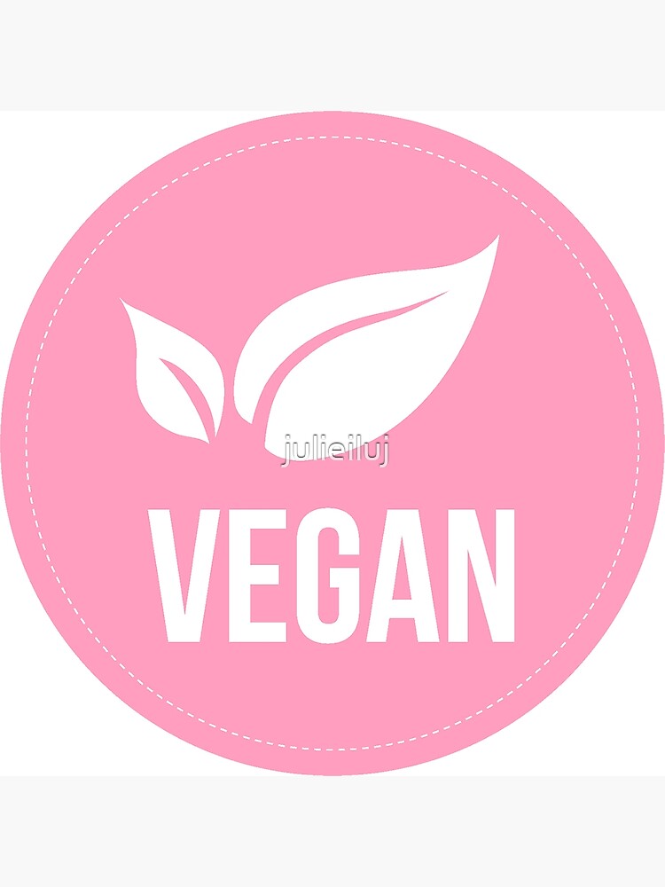 "bubblegum pink vegan symbol" Poster for Sale by julieiluj | Redbubble