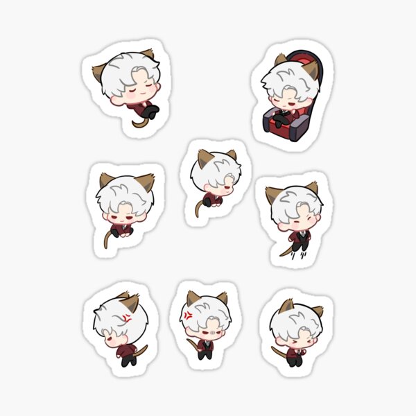 "Kitty Sylus Sheet" Sticker for Sale by ReisssPieces | Redbubble