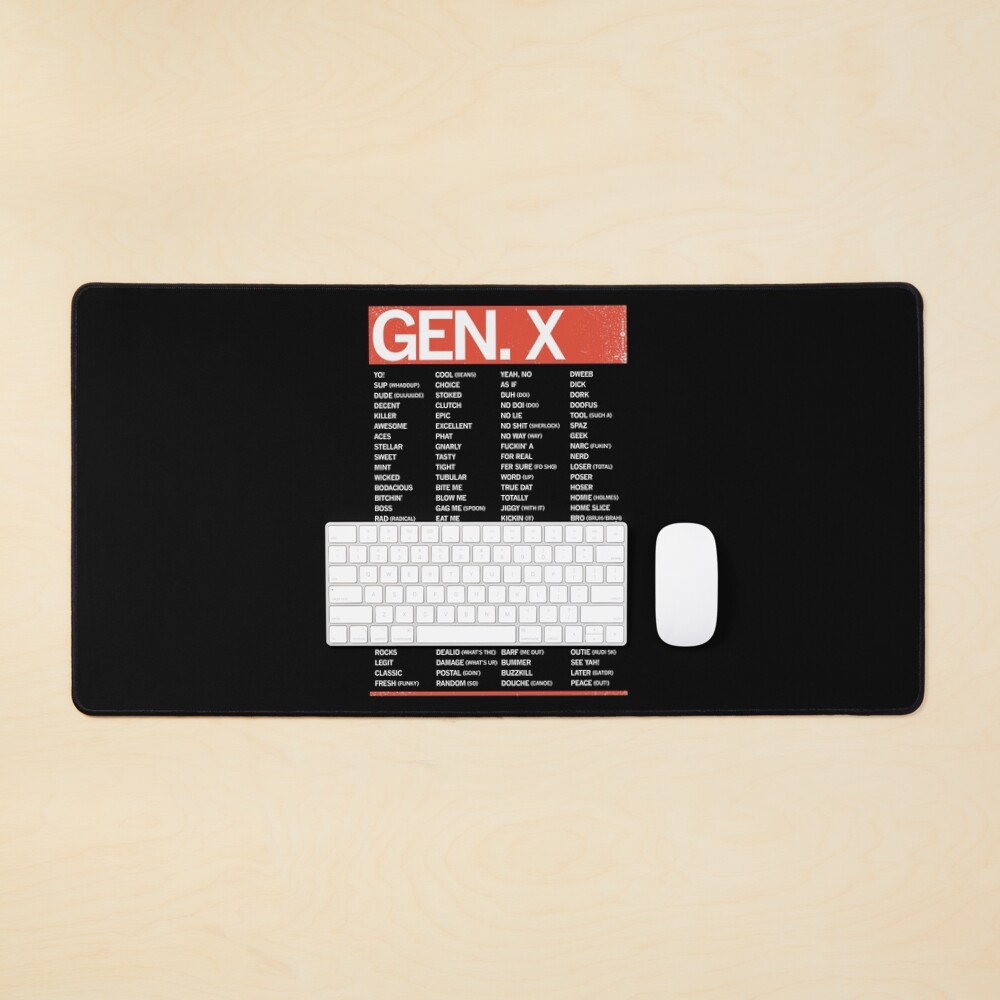 "GEN-X - SLANG GUIDE" Poster for Sale by Carbon13Design | Redbubble