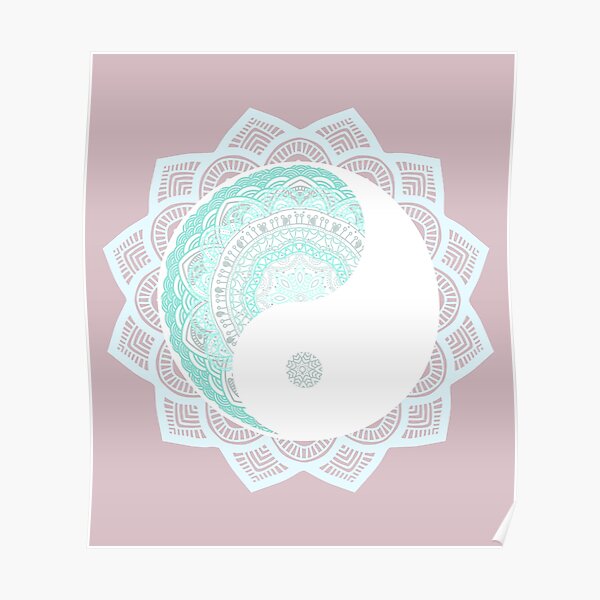 "aztec yin yang" Poster by sarokey | Redbubble