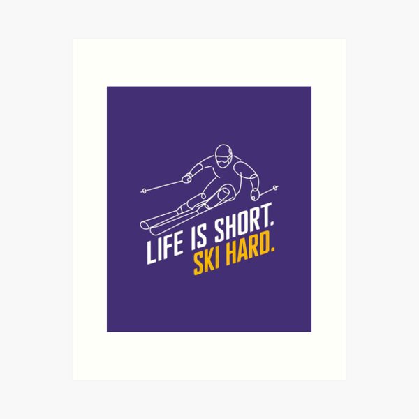 One Line Skiing Art Prints for Sale | Redbubble
