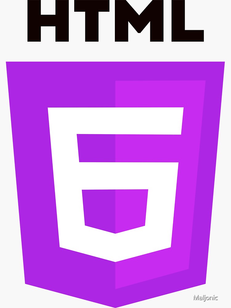 "HTML 6 HTML6 HTML Logo" Sticker for Sale by Maljonic | Redbubble