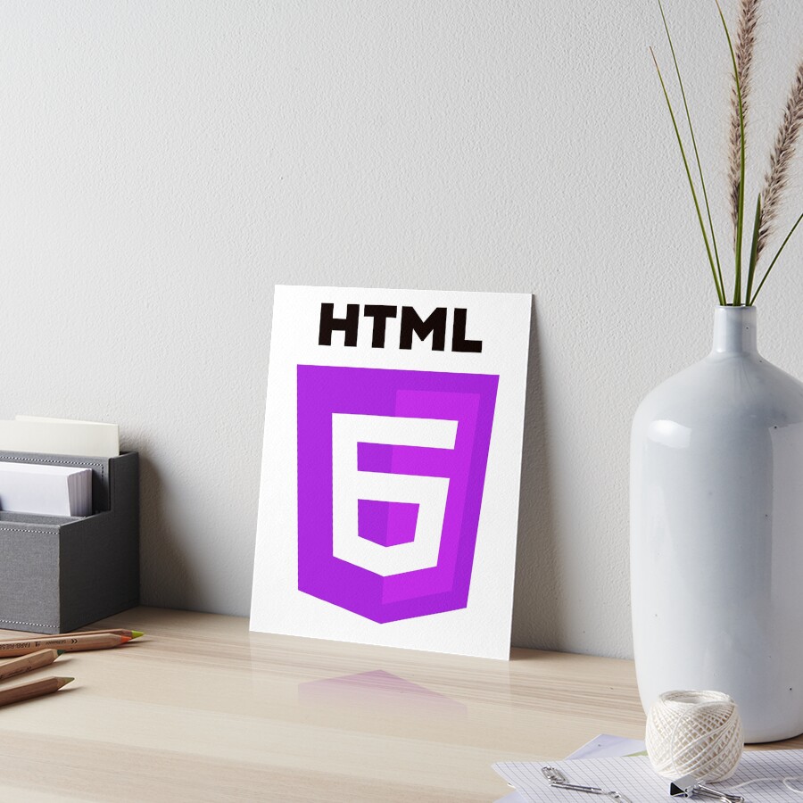"HTML 6 HTML6 HTML Logo" Art Board Print for Sale by Maljonic | Redbubble