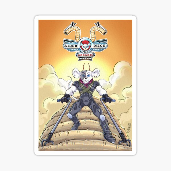 "Mouse Rider from Dune" Sticker for Sale by Brutalstore | Redbubble