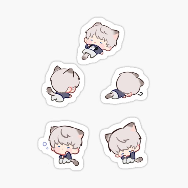 "Kitty Xavier Sleepy Sheet" Sticker for Sale by ReisssPieces | Redbubble