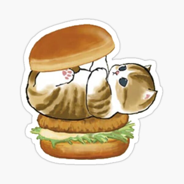 "Mofusand - Chicken Burger " Sticker for Sale by penny555 | Redbubble
