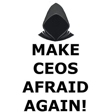 "Make CEOs Afraid Again!" Sticker for Sale by NewYoinkCity | Redbubble