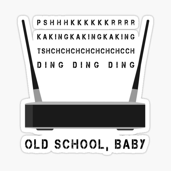 "Modem Sound Old School Funny Computer Internet" Sticker by Basti09 ...