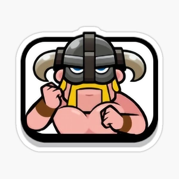 "Elite Barbarian Fight - Clash Royale Inspired Design" Sticker for Sale ...