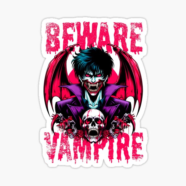 "Beware Vampire" Sticker for Sale by tiagotzepesch | Redbubble