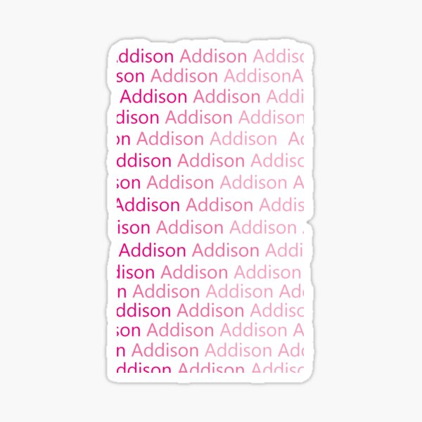 "Addison " Sticker by Shalomjoy | Redbubble