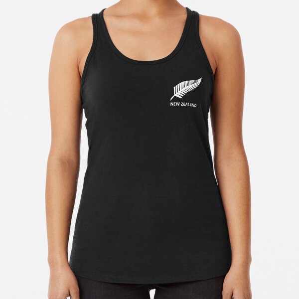 "Rugby New Zealand White Fern Design" Racerback Tank Top for Sale by ...