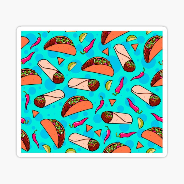"Tacos and Burritos" Sticker by wloem | Redbubble