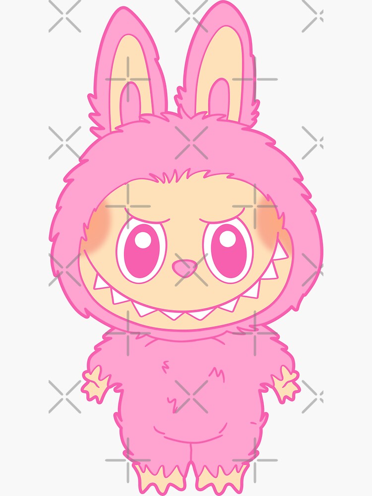 "labubu whole body pink" Sticker for Sale by Diyanggostyle | Redbubble