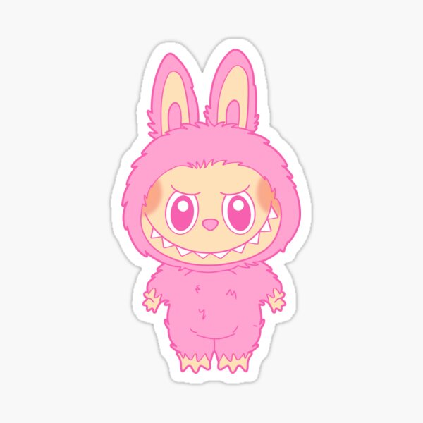 "labubu whole body pink" Sticker for Sale by Diyanggostyle | Redbubble
