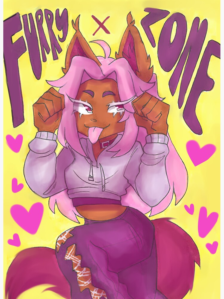 "Furry Zone" Sticker for Sale by Sikarii | Redbubble