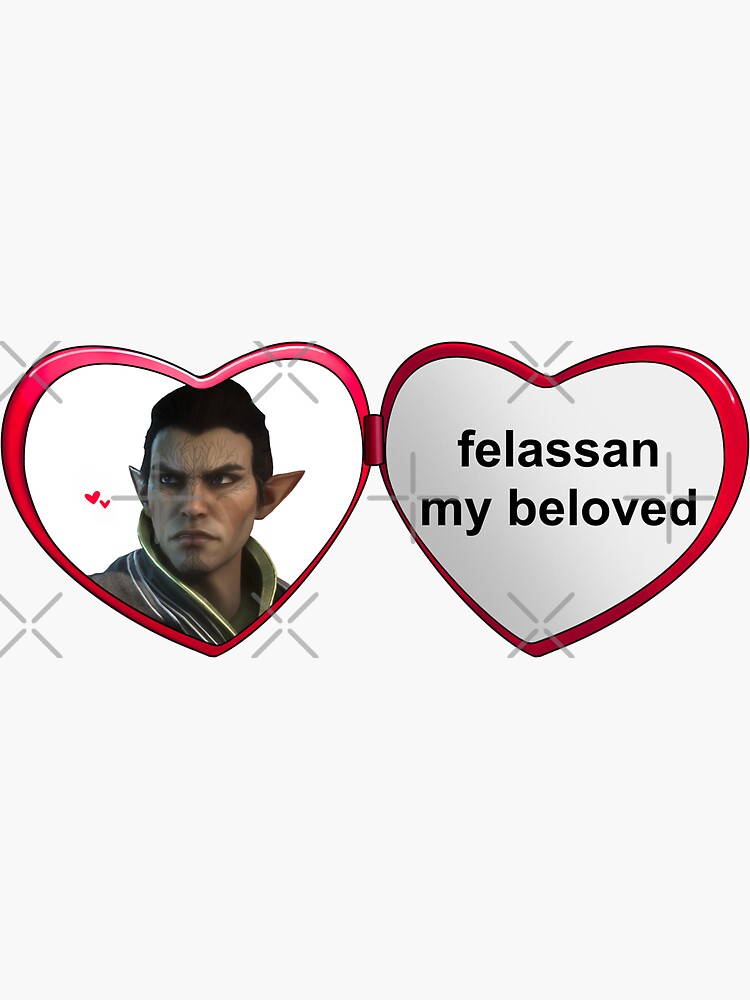 "Felassan My Beloved Dragon Age Veilguard Meme" Sticker for Sale by ...