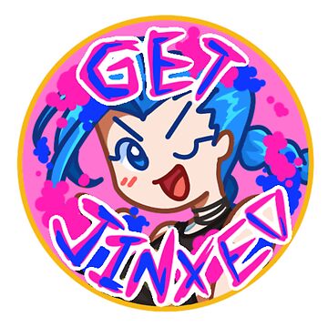 "Get Jinxed >:)" Sticker for Sale by Starymar :D | Redbubble