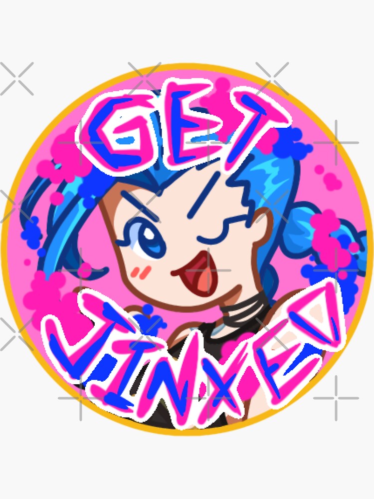 "Get Jinxed >:)" Sticker for Sale by Starymar :D | Redbubble