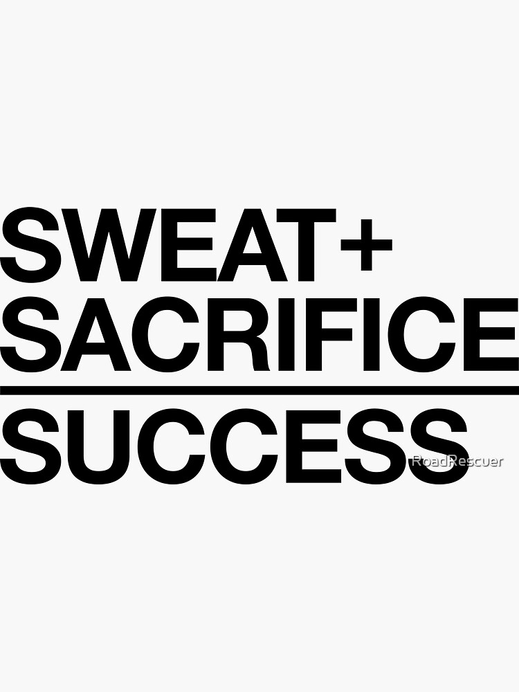 "Sweat Sacrifice Success | Motivation Mantra Yoga" Sticker by ...