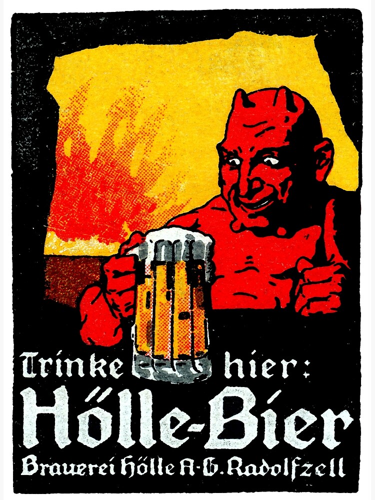 "1905 Beer Drinking Devil" Poster for Sale by historicimage | Redbubble