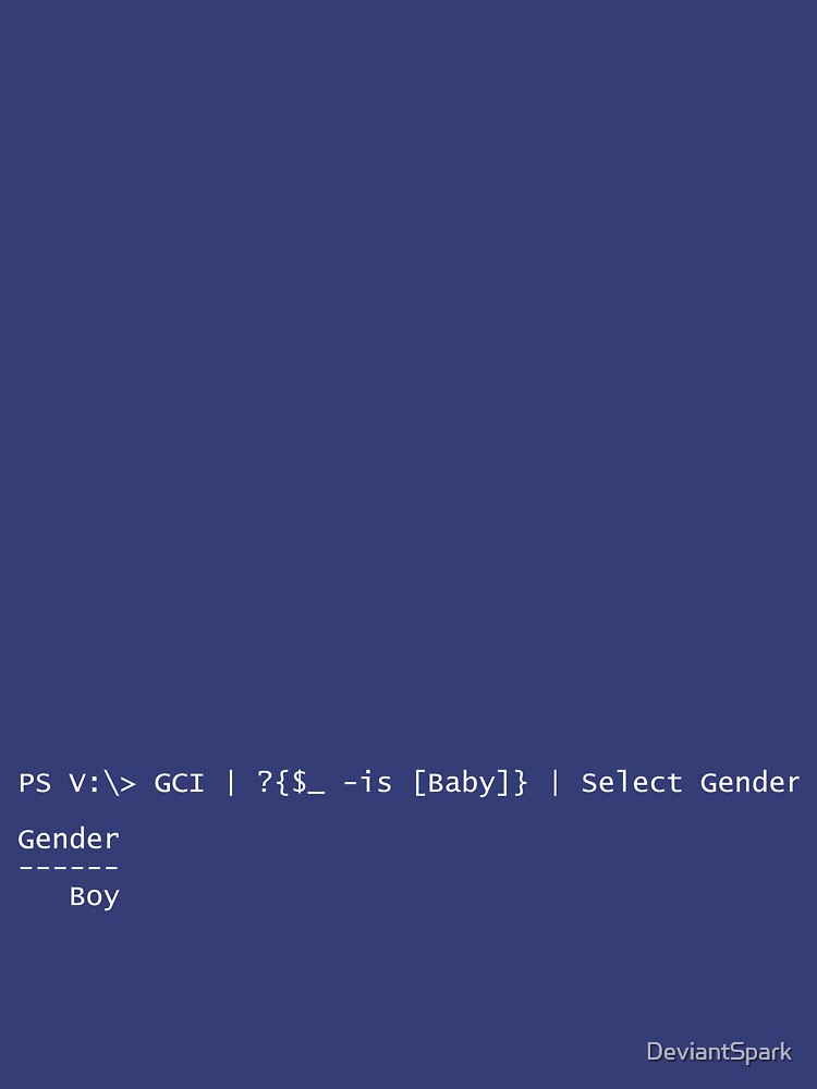 "PowerShell It's a Boy!" T-shirt for Sale by DeviantSpark | Redbubble ...