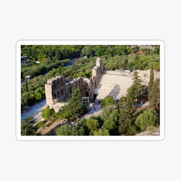 "Greece - Athens - Theatre of Herodes Atticus" Sticker for Sale by ...