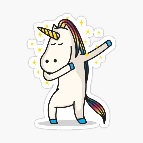 "Unicorn Dap Pose" Sticker by dtino | Redbubble