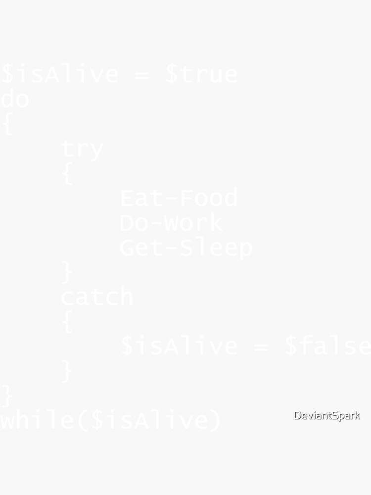 "Life in PowerShell" Sticker for Sale by DeviantSpark | Redbubble