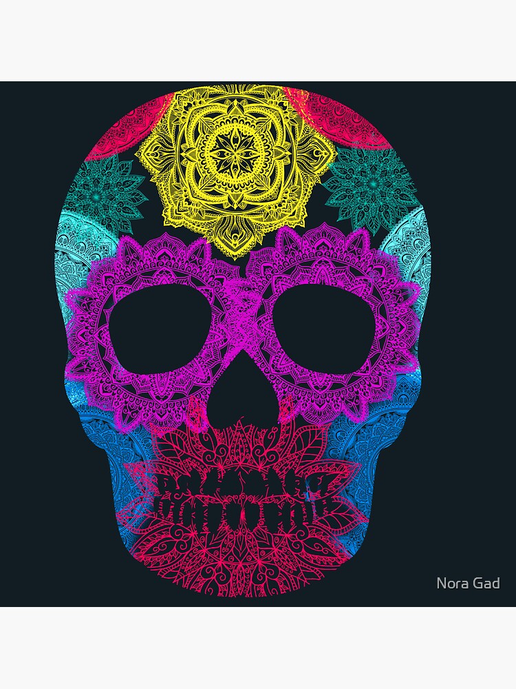 "Mandala Skull" Sticker by NoraMohammed | Redbubble