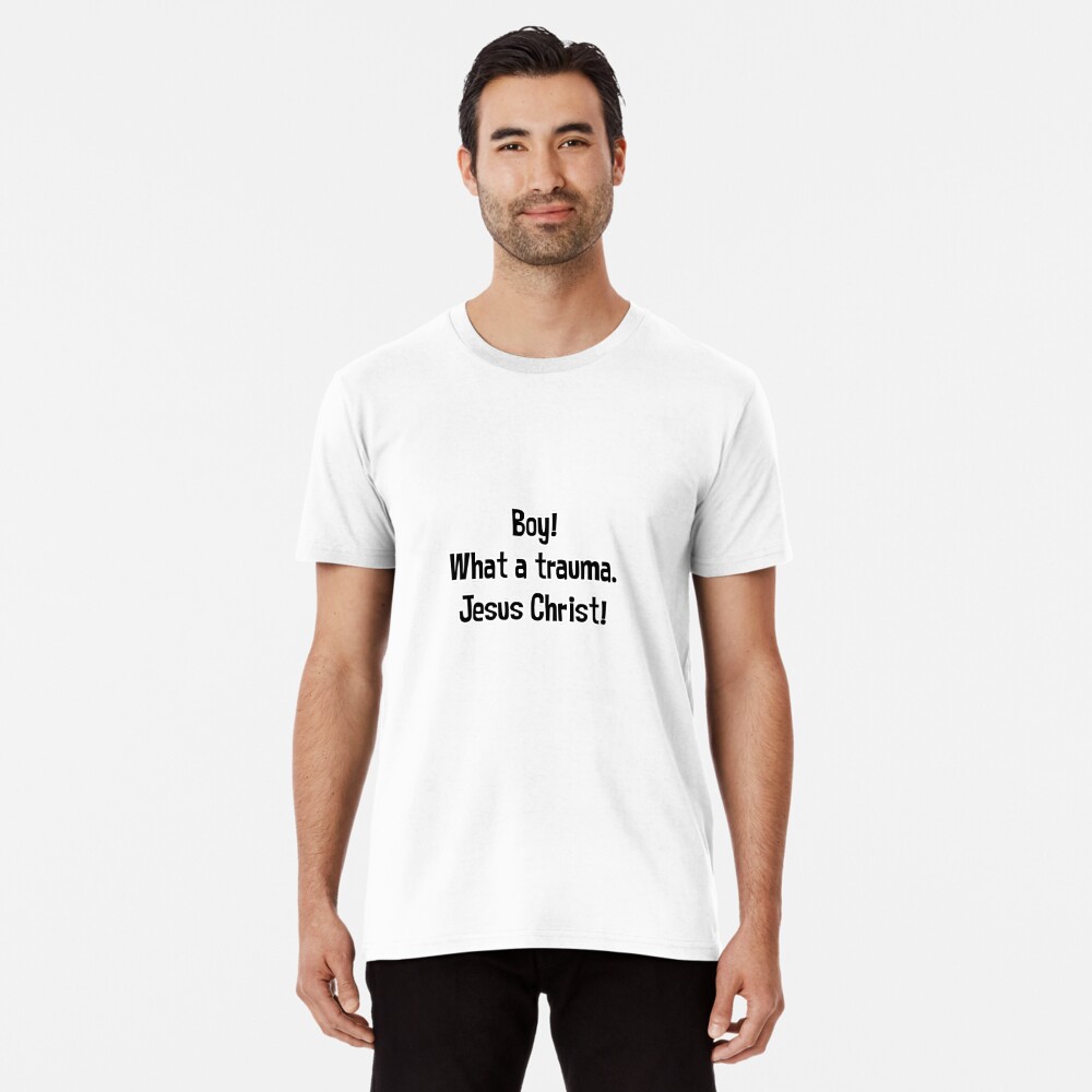 "Boy! What a trauma. Jesus Christ! — Apollo 7 Sticker Quote" Sticker for Sale by Steven Bode ...