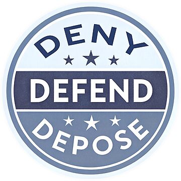 "Deny! Defend! Depose! " Sticker for Sale by AhArtMe | Redbubble