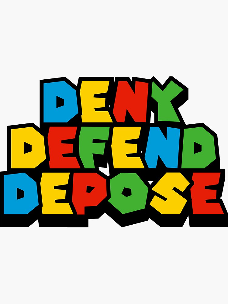 "Retro Deny Defend Depose" Sticker for Sale by RetroBurrito | Redbubble