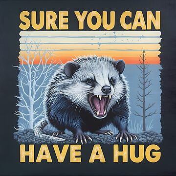 "Aggressive Opossum With Retro Stripes" Sticker for Sale by ...