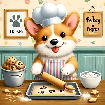 "Chester the Corgi: Barkery in Progress" Sticker for Sale by ...