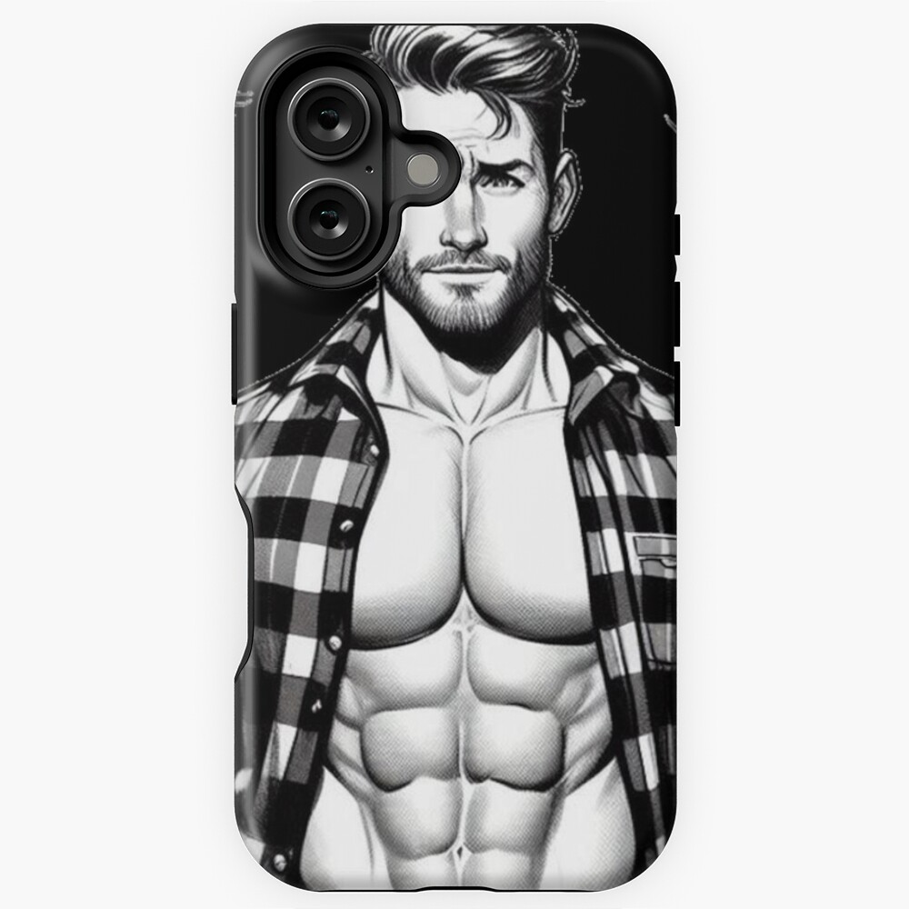 " Lumberjack Hunk Heaven LGBTQ Gay Pride Color-In Graphic Design" Sticker for Sale by ...