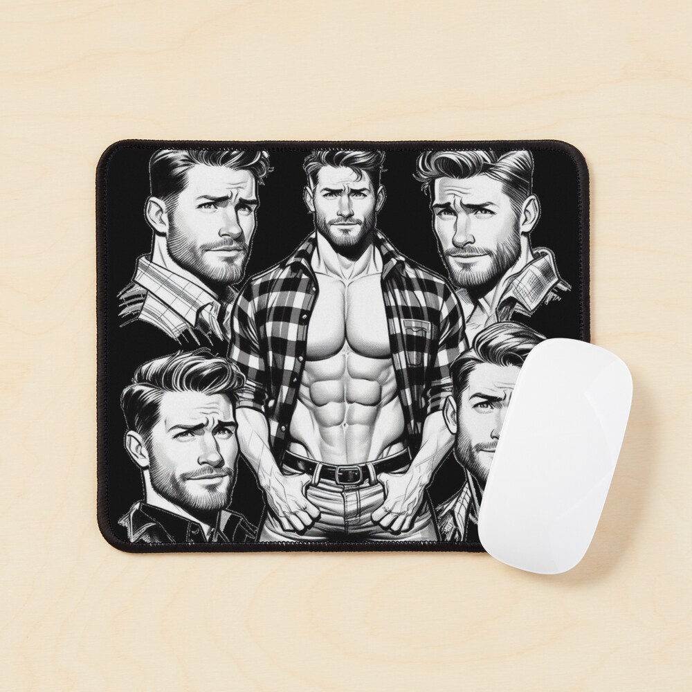 " Lumberjack Hunk Heaven LGBTQ Gay Pride Color-In Graphic Design" Sticker for Sale by ...
