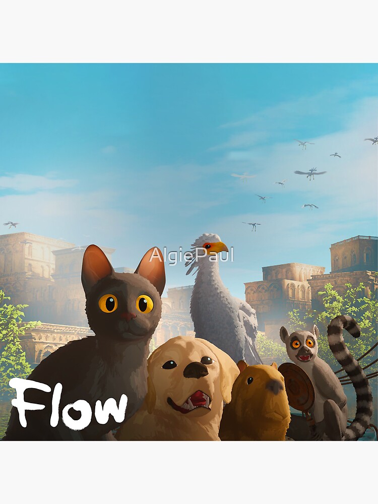"Flow Animated Movie" Sticker for Sale by AlgiePaul | Redbubble