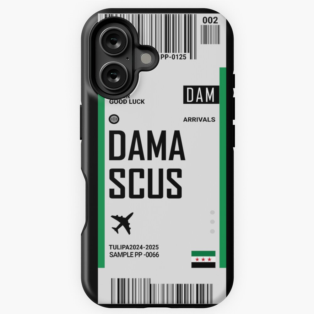 "Syria Boarding Pass Damascus Sticker" Sticker for Sale by ...