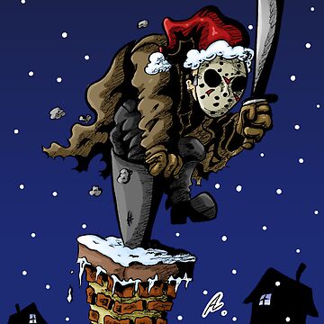 "Friday the 13th Christmas" Sticker for Sale by hillsidecomics | Redbubble