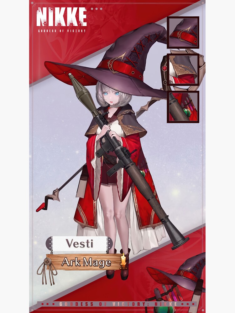 "Vesti Ark Mage Official Poster, Goddess of victory Nikke" Sticker by Demray | Redbubble