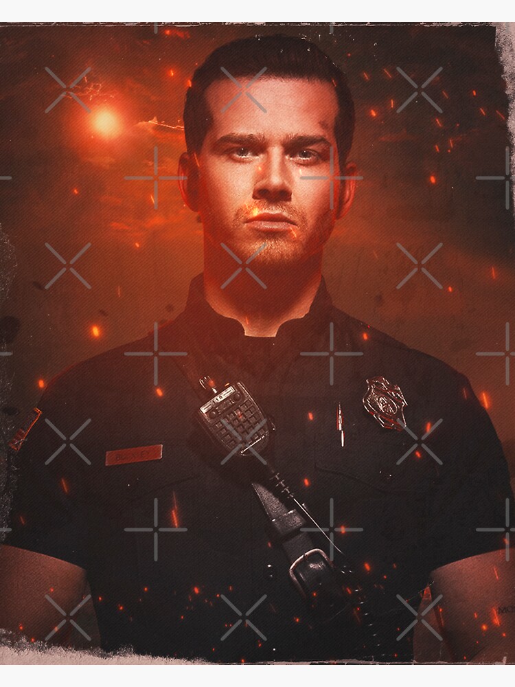 "911: Evan 'Buck' Buckley - Sparks" Sticker for Sale by vickytoriaq ...