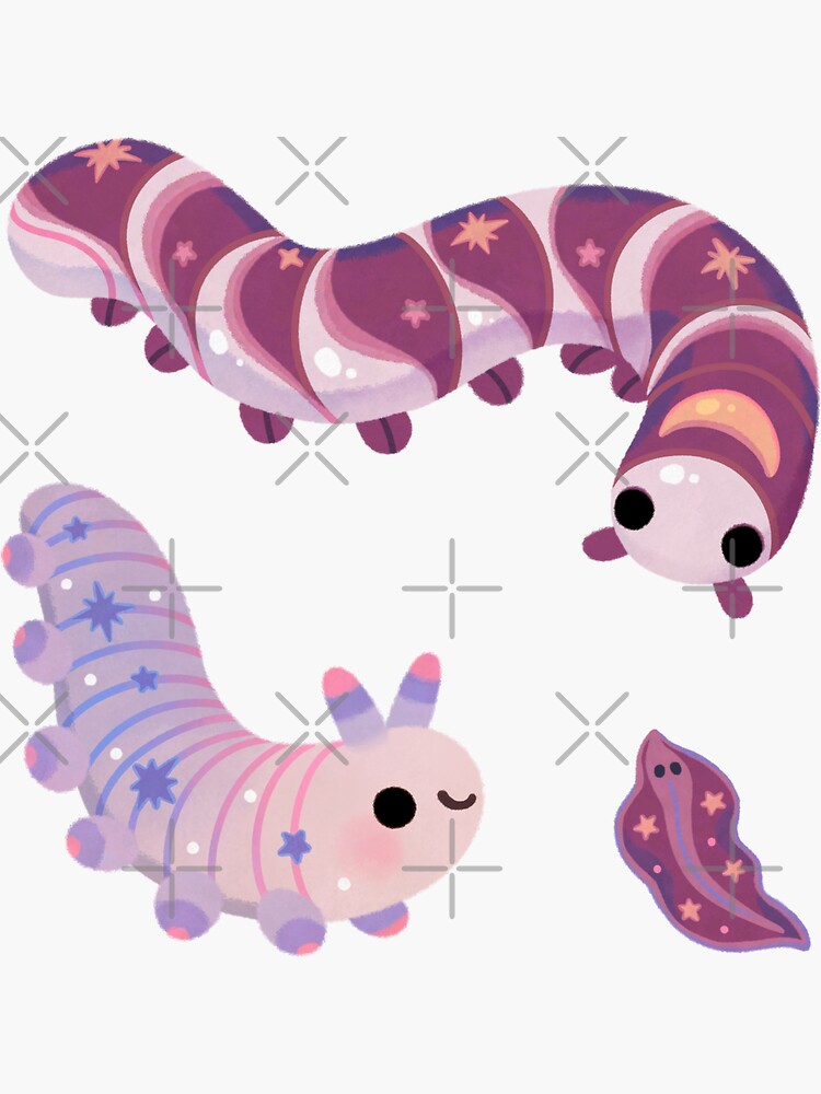 "Twinkle twinkle long bugs - pink" Sticker for Sale by pikaole | Redbubble